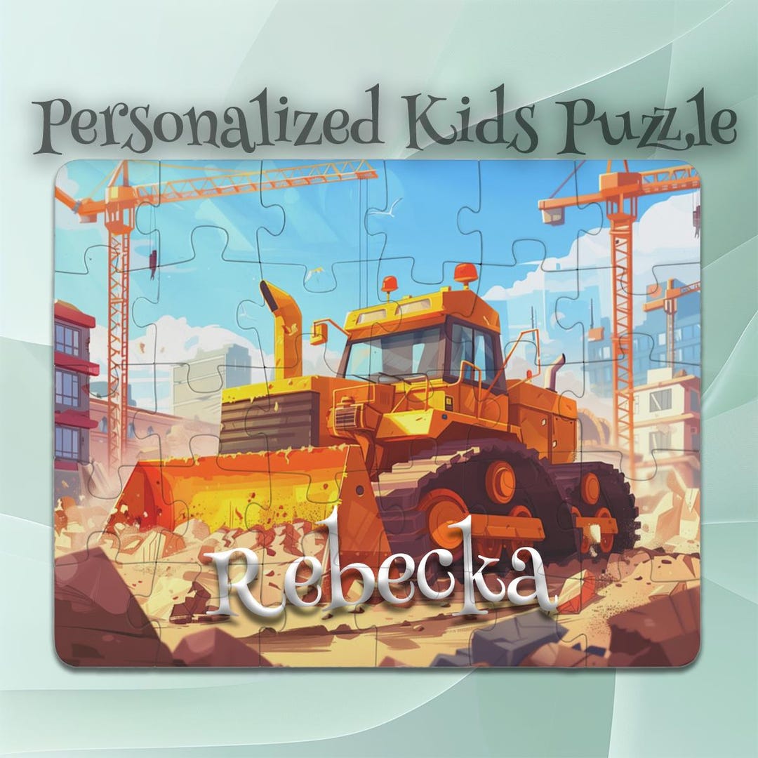 Personalized Bulldozer Puzzle for Kids Cognitive Game Learning Fun ...