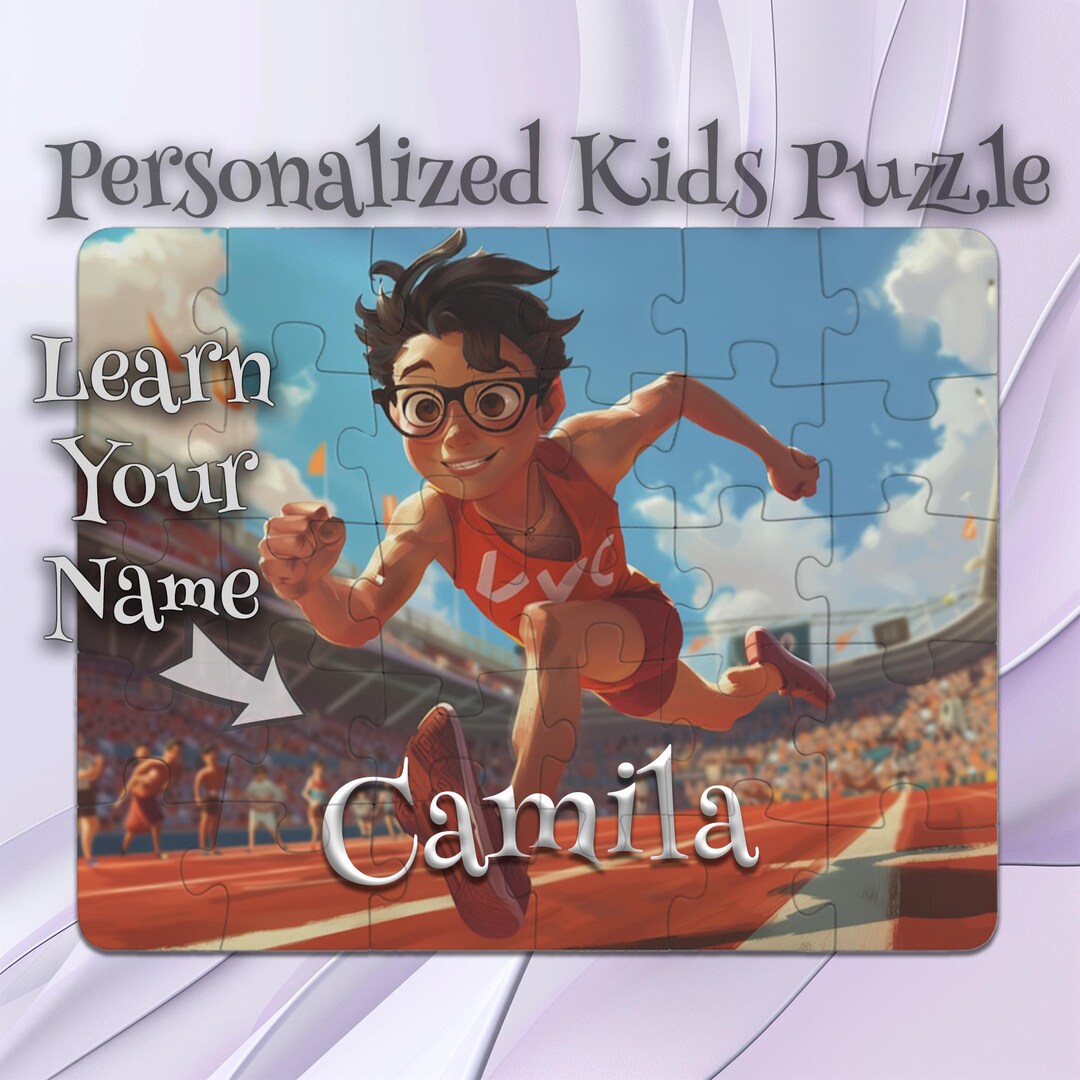 Personalized Runner Puzzle for Kids – Preschool Learning – Custom ...