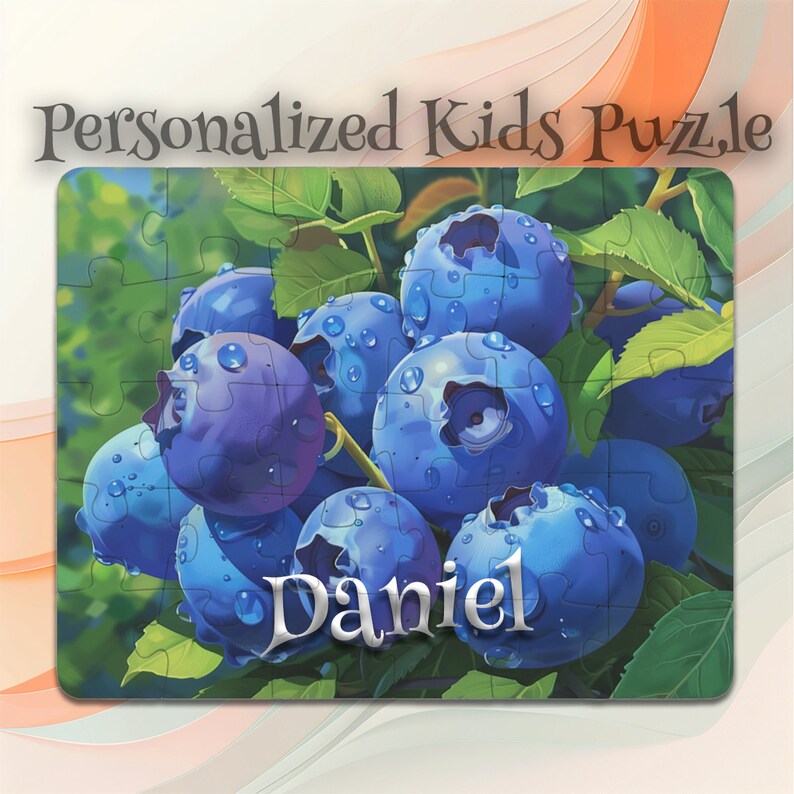 Personalized Blueberry Puzzle for Kids Large Pieces Educational Jigsaw ...