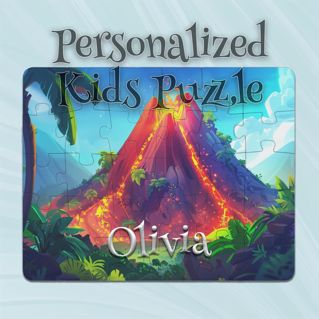 Personalized Volcano Puzzle for Kids – Personalized Keepsake Puzzle ...