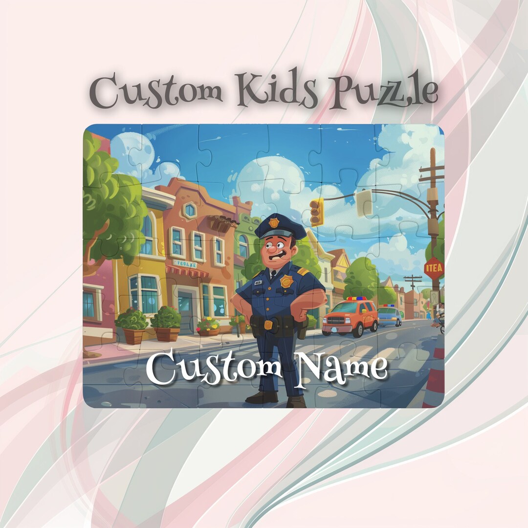 Personalized Officer Puzzle for Kids Large Pieces Educational Jigsaw ...