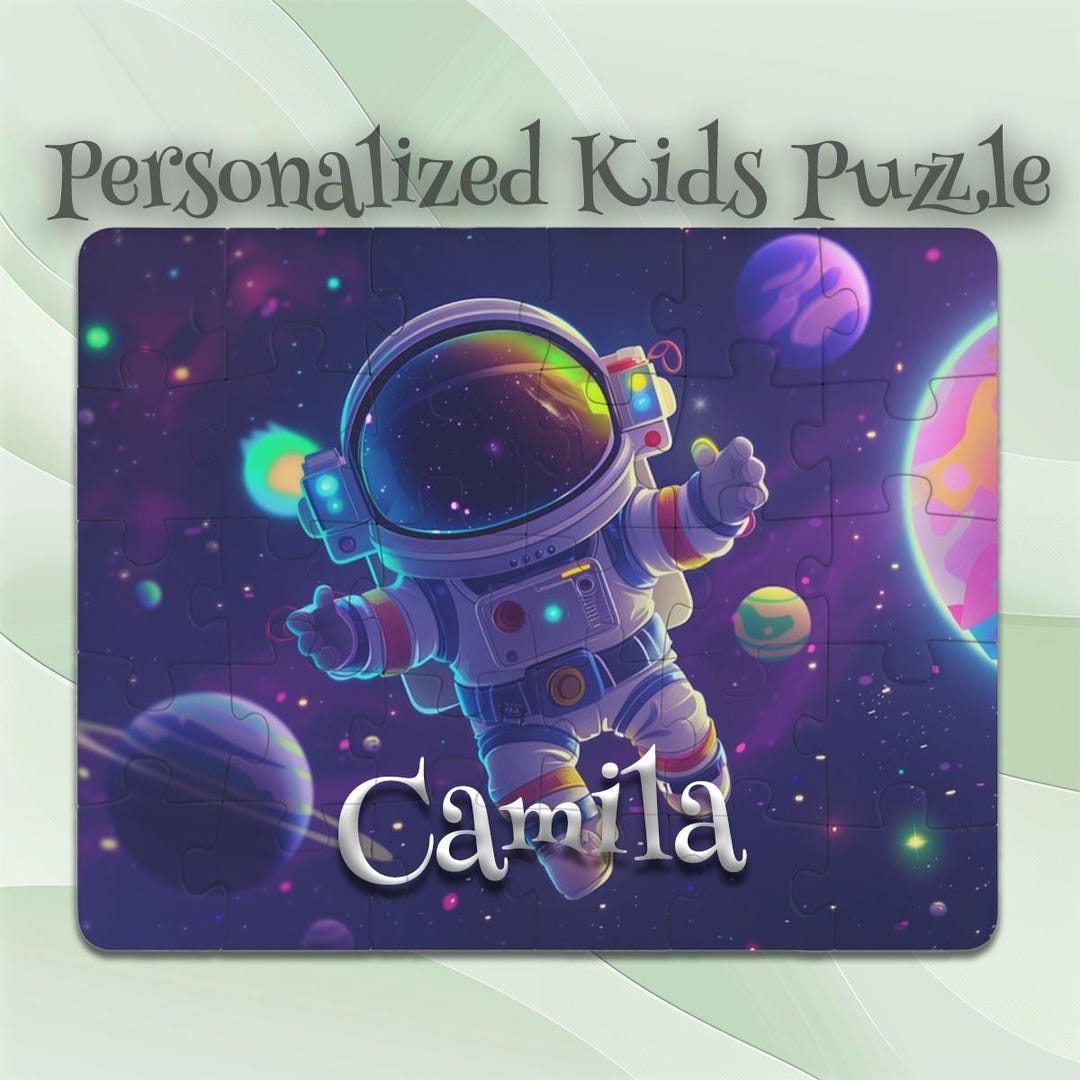 Personalized Astronaut Puzzle for Kids Preschool Play Cognitive Game ...