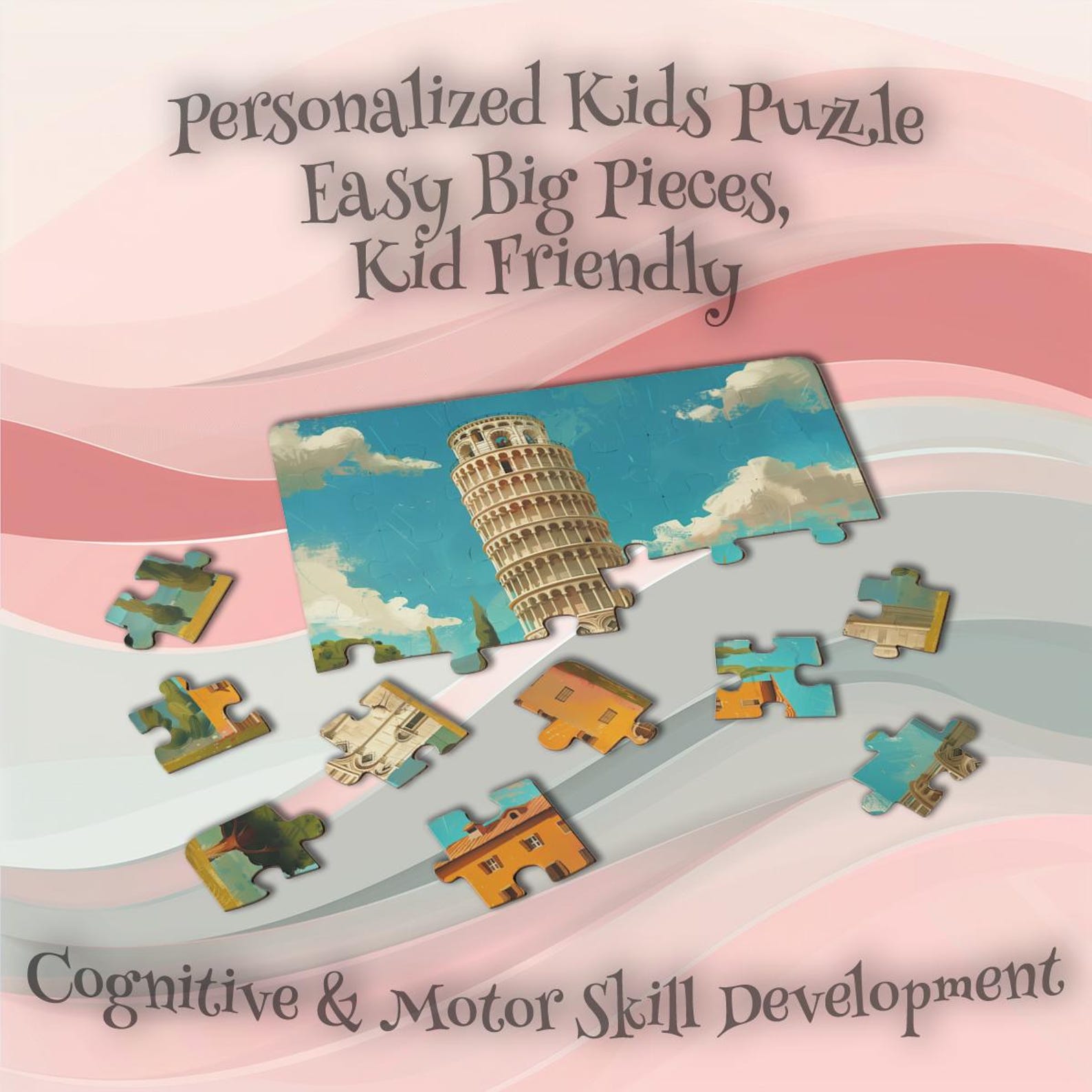 Personalized Tower of Pisa Puzzle for Kids – Learning Made Fun ...