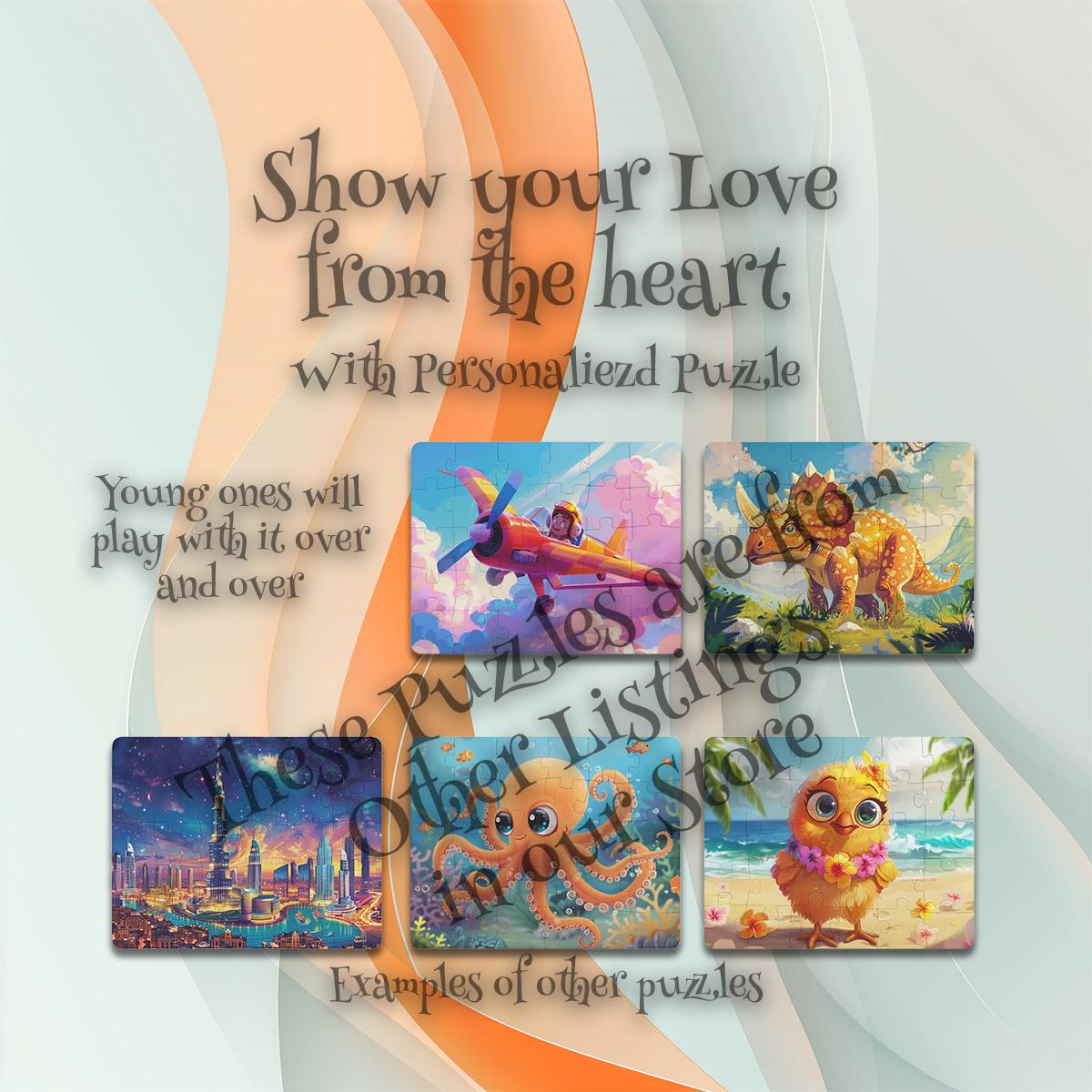 Personalized Volcano Puzzle for Kids – Grandchild Gift Idea – Easy-grip ...