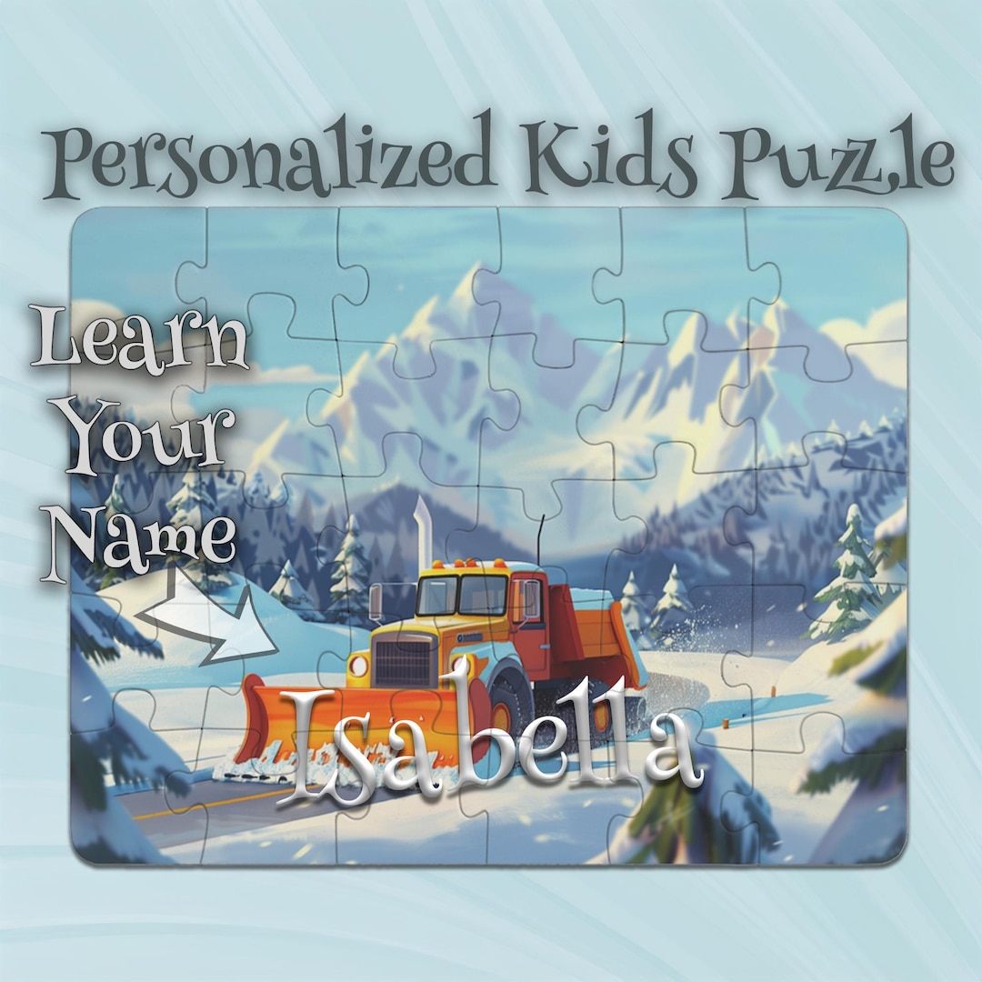 Personalized Snow Plow Puzzle for Kids – Ideal Gift for Boys & Girls ...