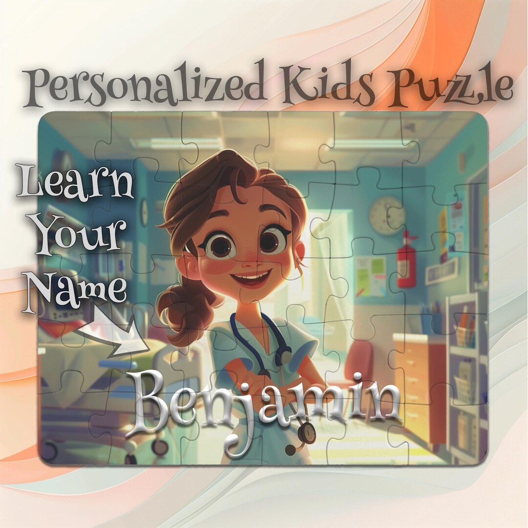 Personalized Nurse Puzzle for Kids – Cognitive Game – Learning Made Fun ...