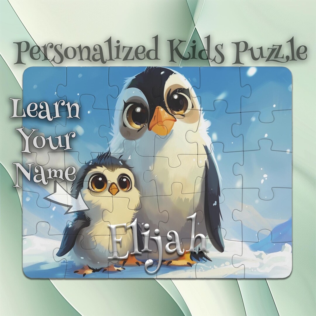 Personalized Penguin Family Puzzle for Kids – Ideal Gift for Boys ...