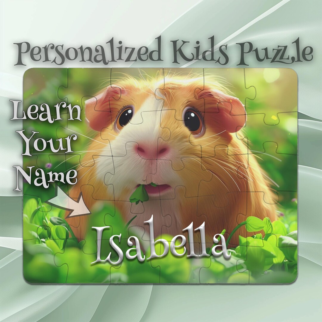 Personalized Guinea Pig Puzzle for Kids – Problem-solving Puzzle ...