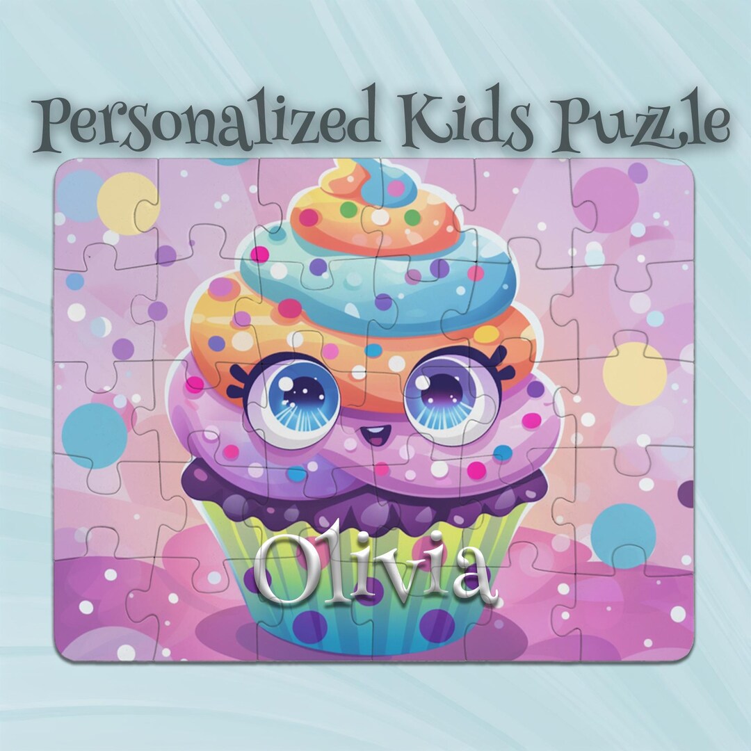Personalized Cupcake Puzzle for Kids – Developmental Gift – Perfect ...