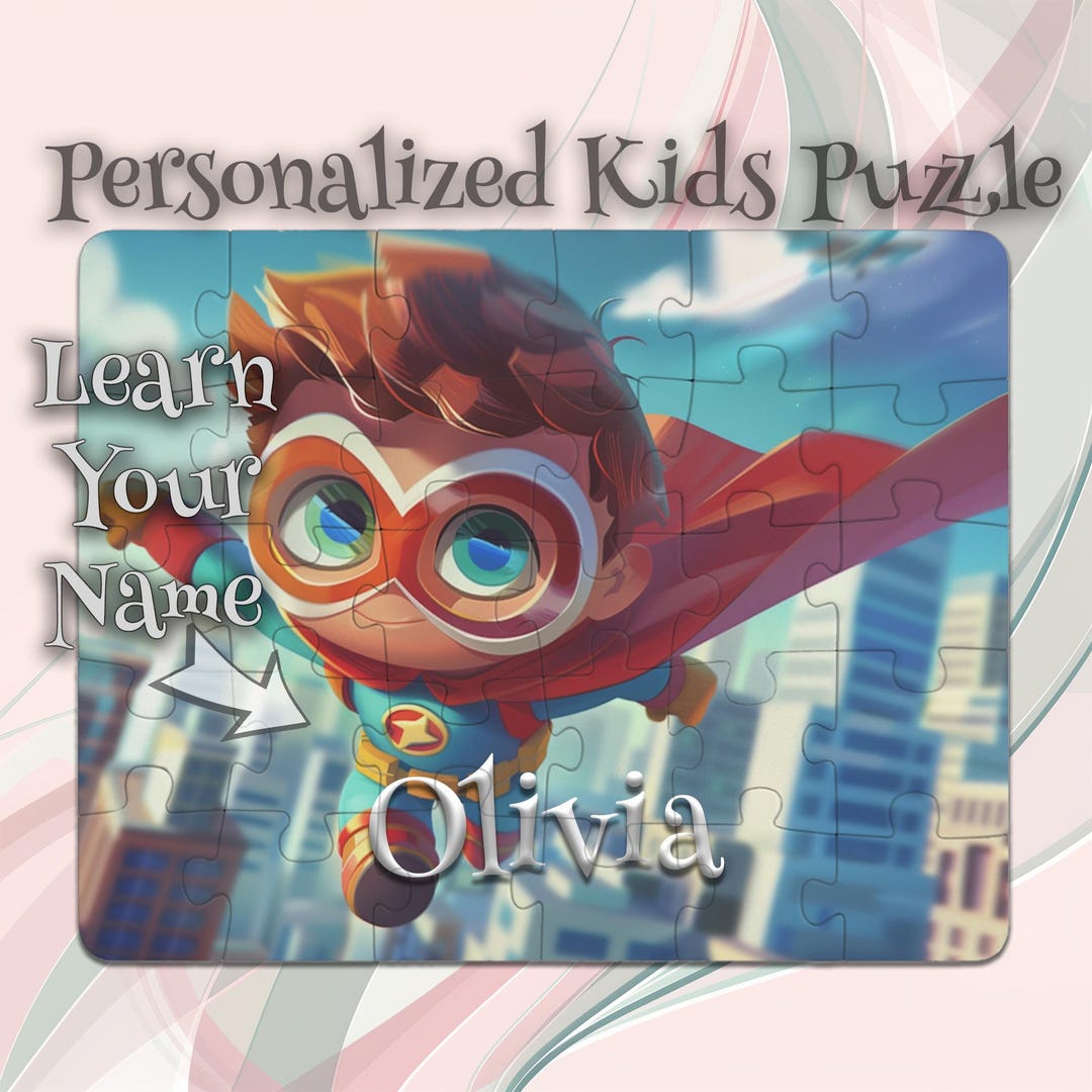 Personalized Superhero Puzzle for Kids – Personalized Keepsake Puzzle ...