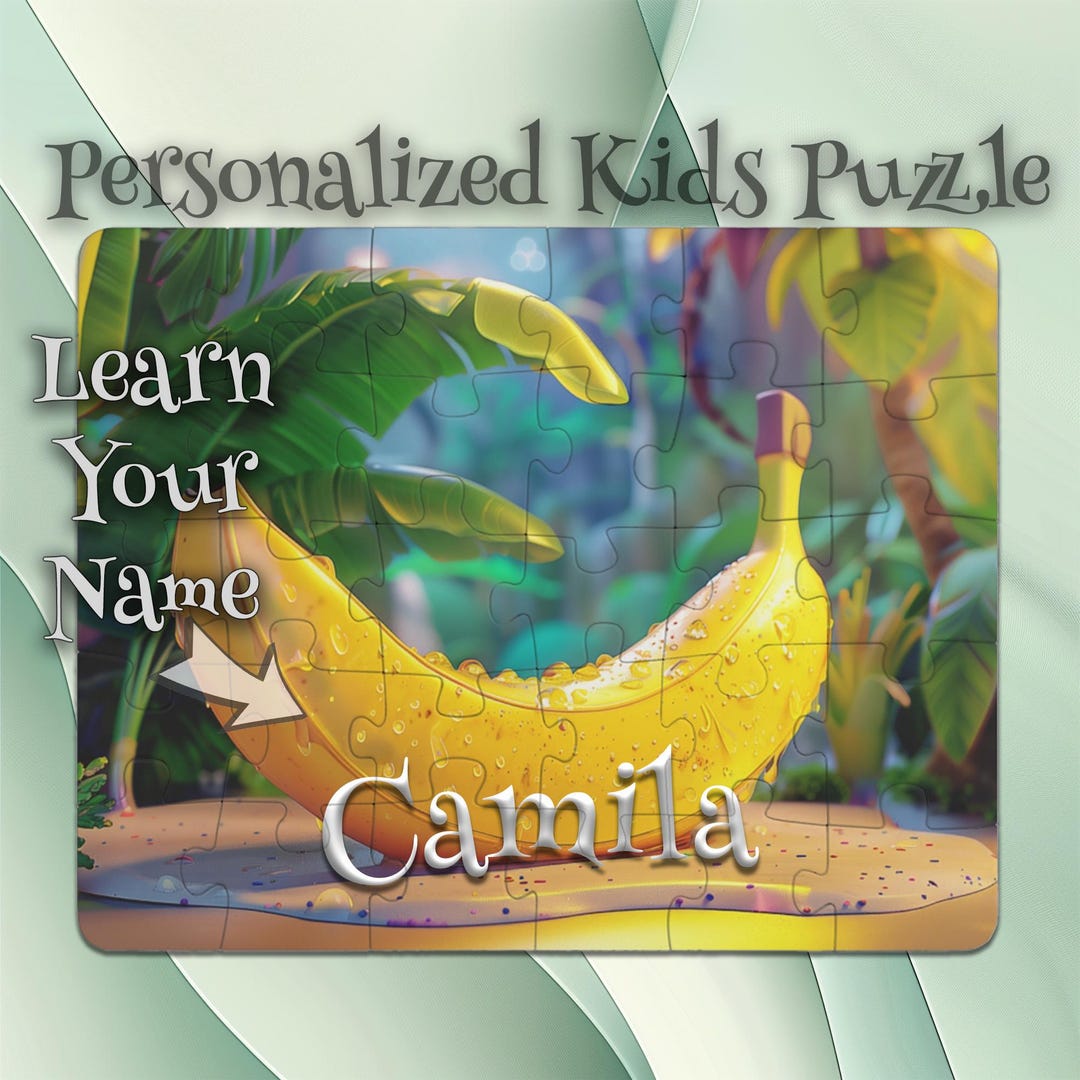 Personalized Banana Puzzle for Kids – Problem-solving Puzzle – Toddler ...