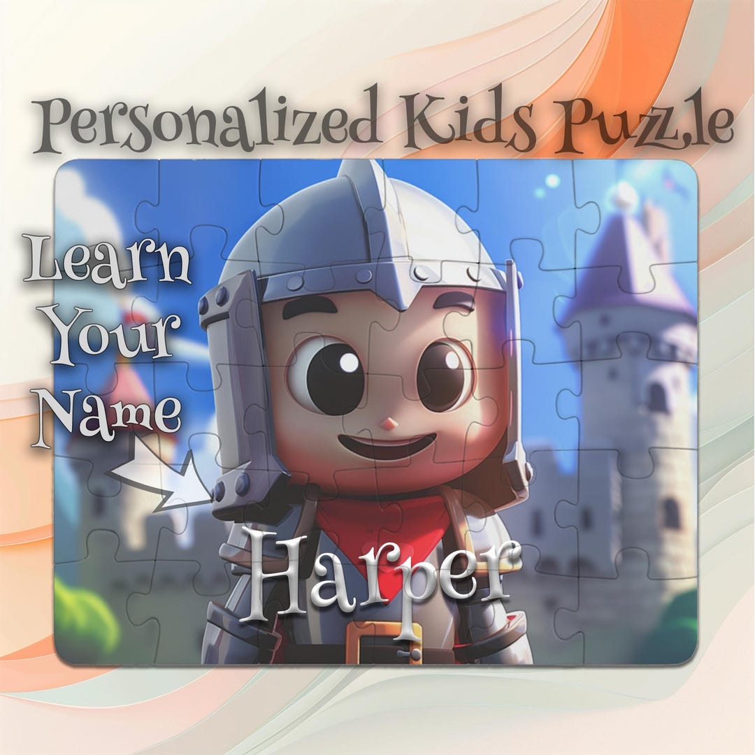 Personalized Knight Puzzle for Kids – Custom Puzzle Design – Learning ...