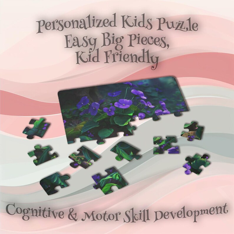 Personalized Purple Violet Puzzle for Kids – Educational Puzzle Toy ...