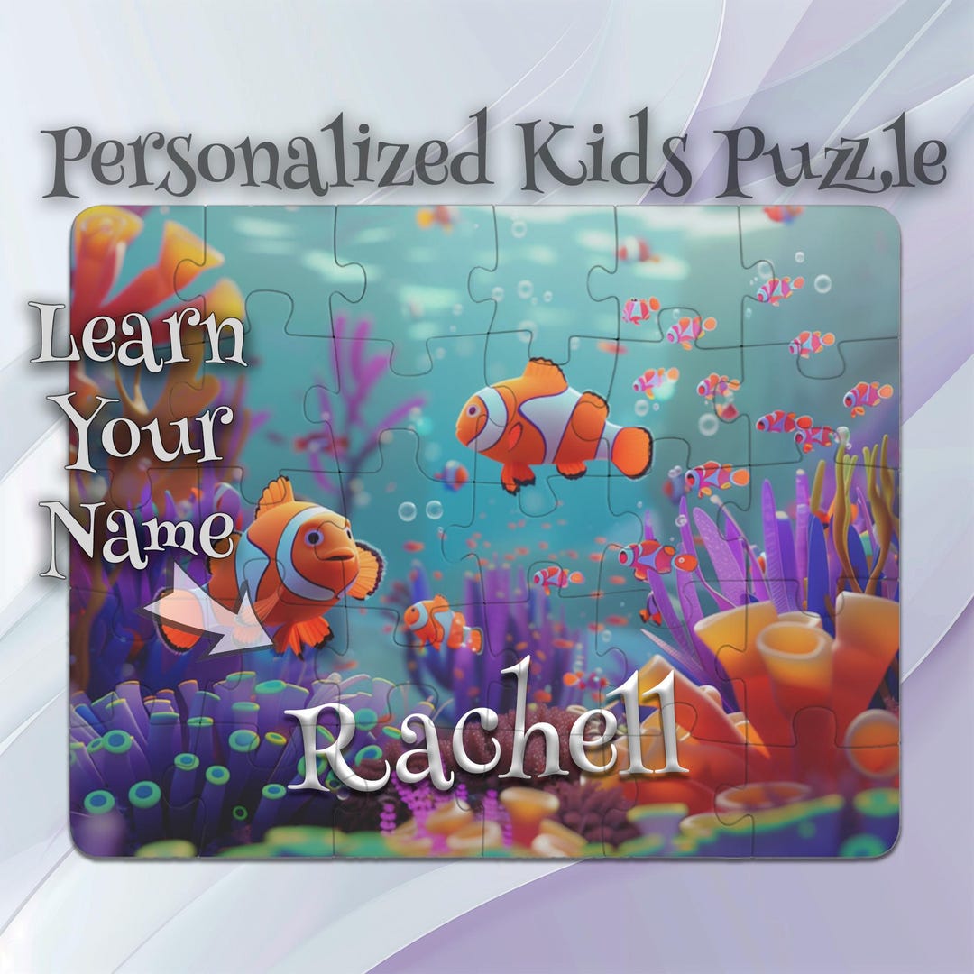 Personalized Coral Reef Puzzle for Kids – Interactive Puzzle ...