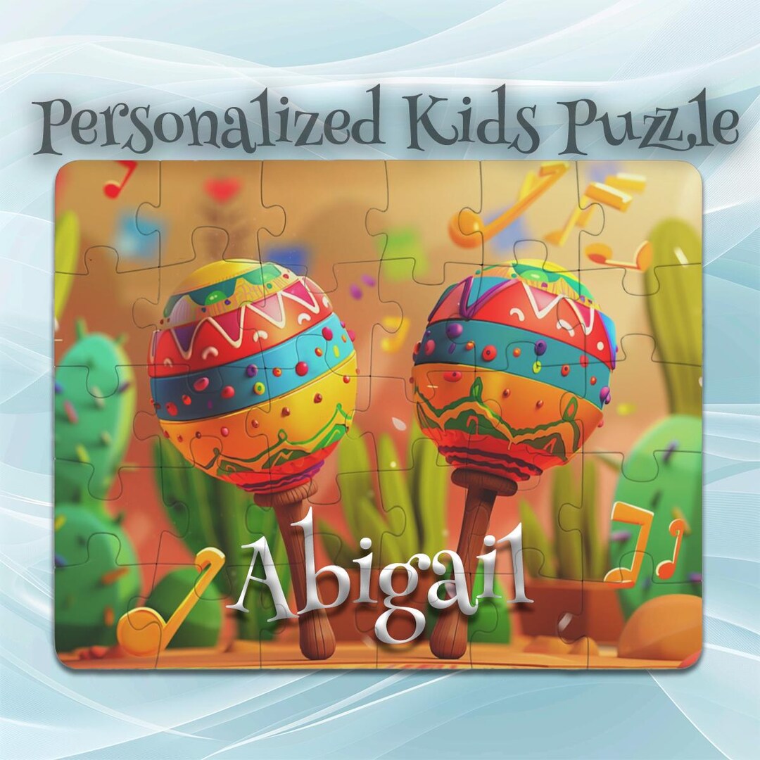 Personalized Maracas Kids Puzzle Learning Gift Preschool Play ...