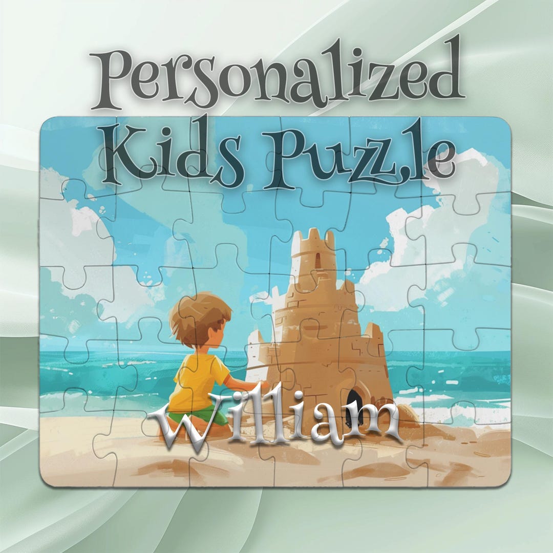 Personalized Sand Castle Puzzle for Kids – Personalized Keepsake Puzzle ...