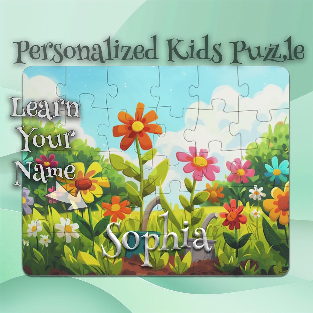 Personalized Planting Flowers Puzzle for Kids – Preschool Learning ...