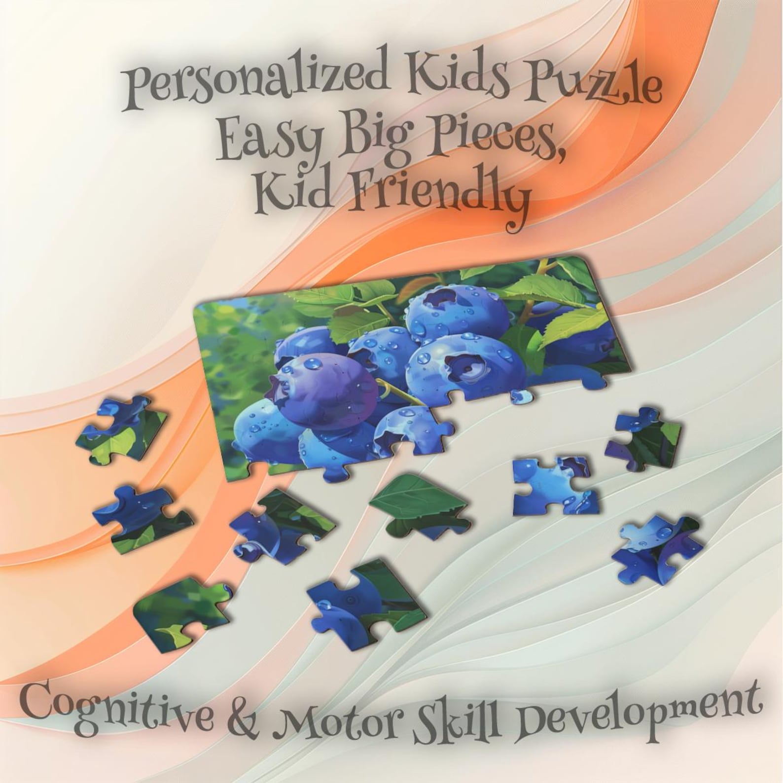 Personalized Blueberry Puzzle for Kids – Problem-solving Puzzle – Early ...