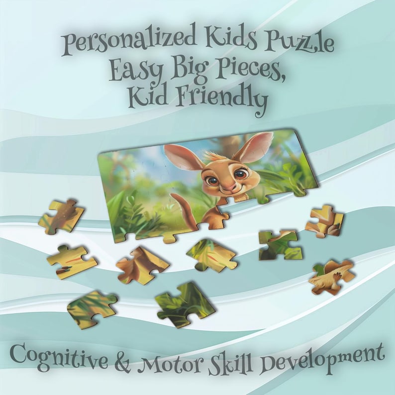 Personalized Baby Kangaroo Puzzle for Kids – Motor Skills Booster ...