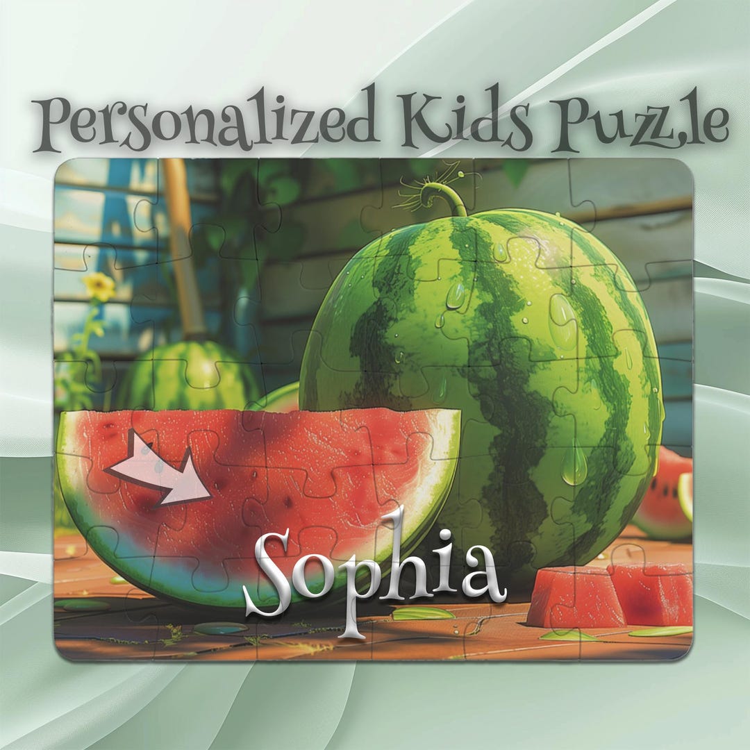 Personalized Watermelon Puzzle for Kids – Personalized Keepsake Puzzle ...