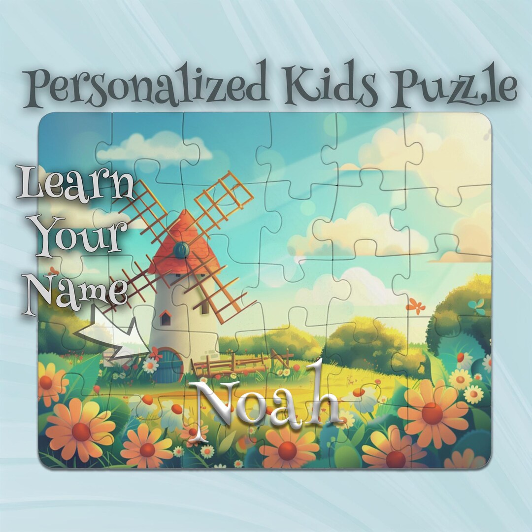 Personalized Windmill Puzzle for Kids – Toddler-friendly Toy ...