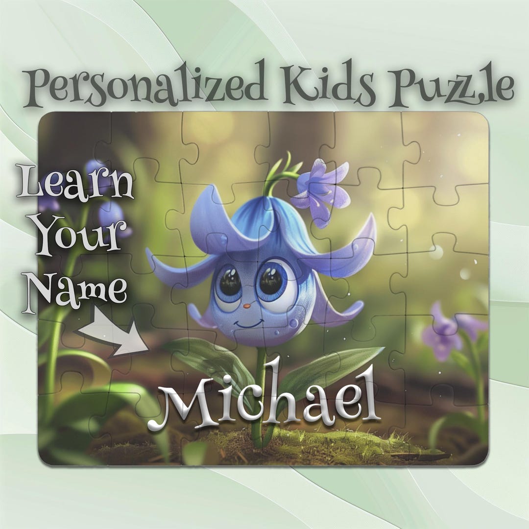 Personalized Bluebell Puzzle for Kids – Personalized Keepsake Puzzle ...