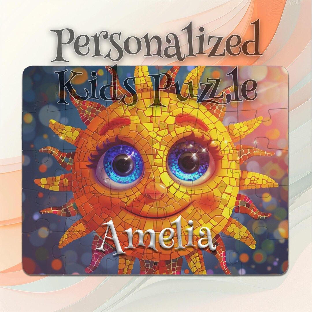 Personalized Mosaic Sun Puzzle for Kids – Preschool Learning – Learning ...