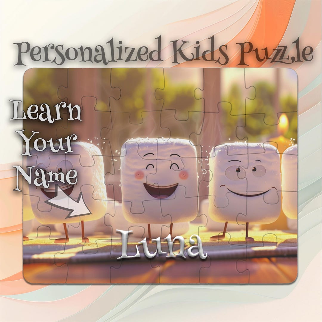 Personalized Marshmallows Puzzle for Kids – Motor Skills Booster ...