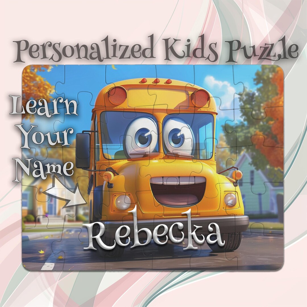 Personalized School Bus Puzzle for Kids – STEM Learning Puzzle ...