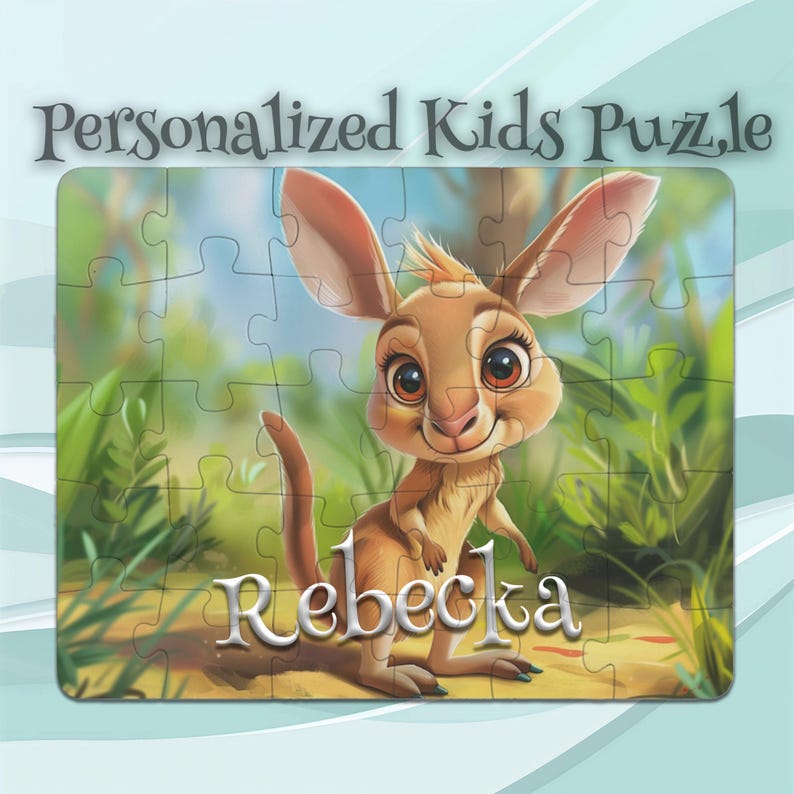 Personalized Baby Kangaroo Puzzle for Kids – Motor Skills Booster ...