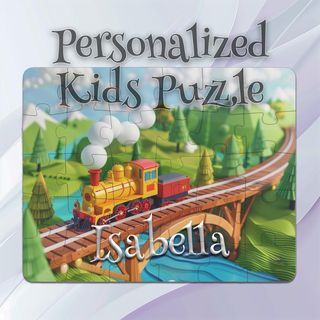 Personalized Train Puzzle for Kids – Problem-solving Puzzle ...