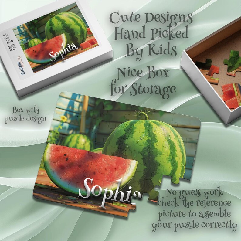 Personalized Watermelon Puzzle for Kids – Personalized Keepsake Puzzle ...