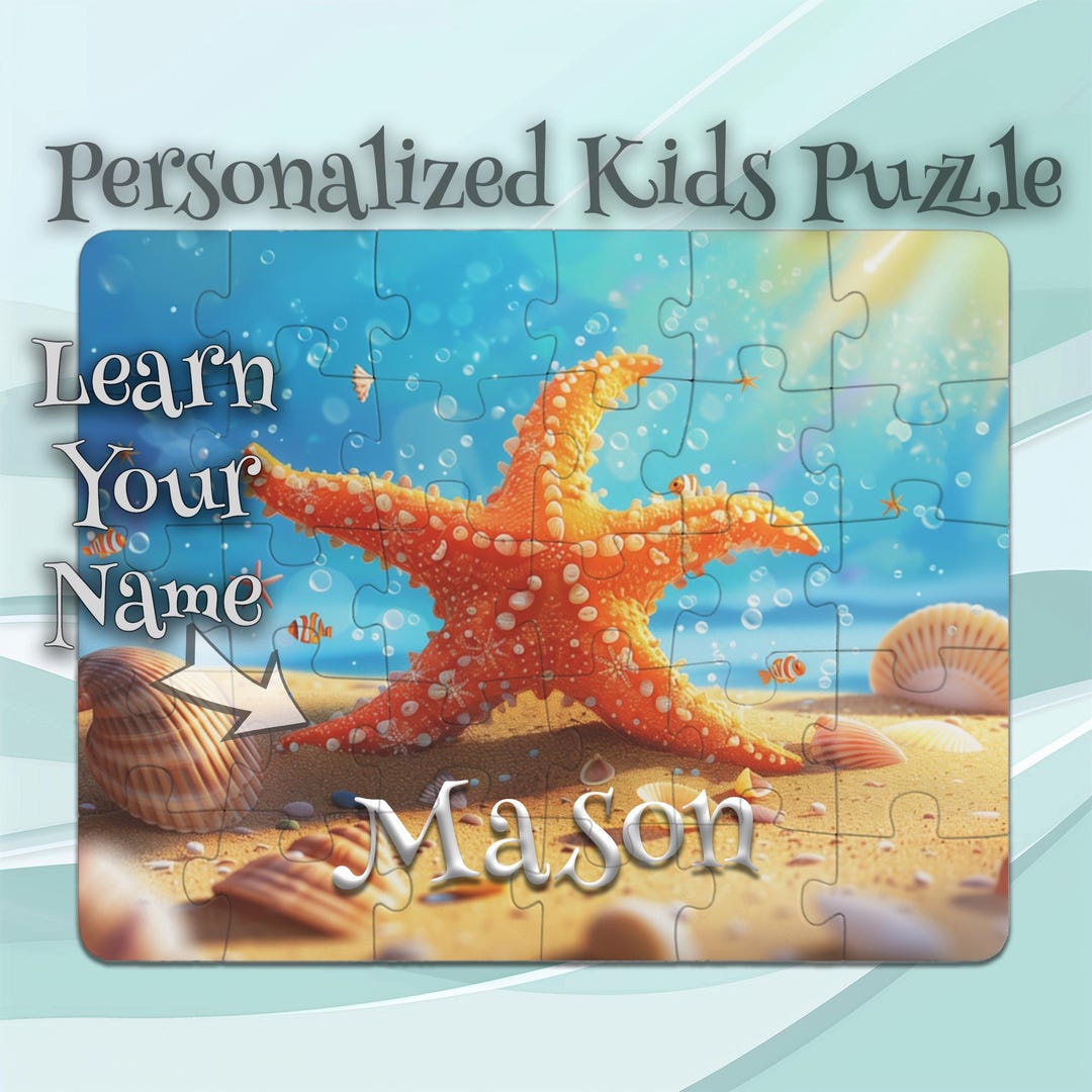 Personalized Starfish Puzzle for Kids – Personalized Keepsake Puzzle ...