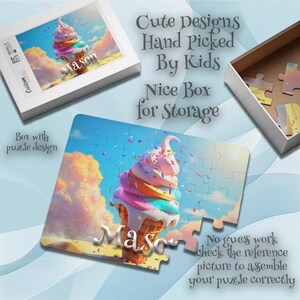 Personalized Ice Cream Cone Puzzle for Kids – Perfect Kids Gift ...