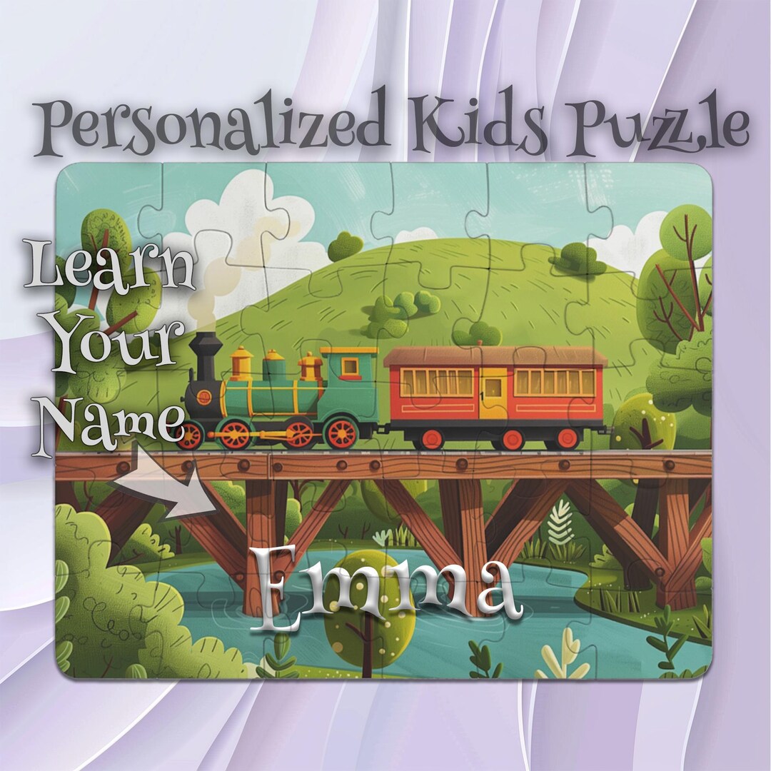 Personalized Train Puzzle for Kids Large Pieces Toddler Toy Motor ...