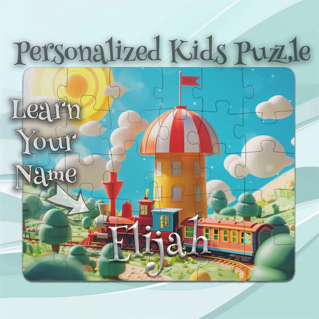 Personalized Train Puzzle for Kids – Perfect Kids Gift – Problem ...