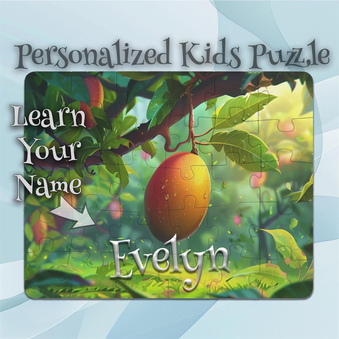Personalized Mango Puzzle for Kids – Motor Skills Booster – Custom ...