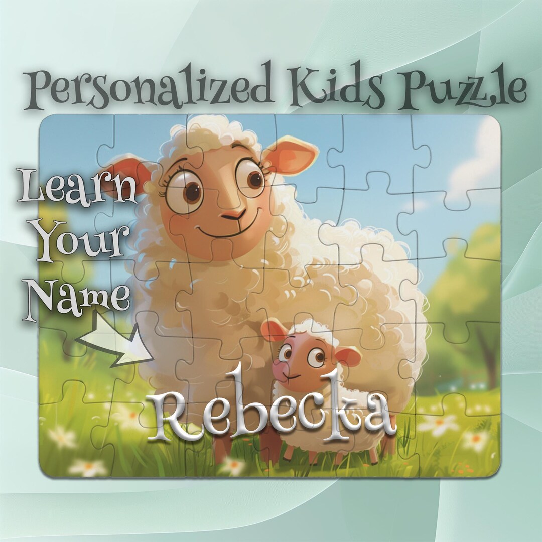 Personalized Sheep Family Puzzle for Kids – Motor Skills Booster ...
