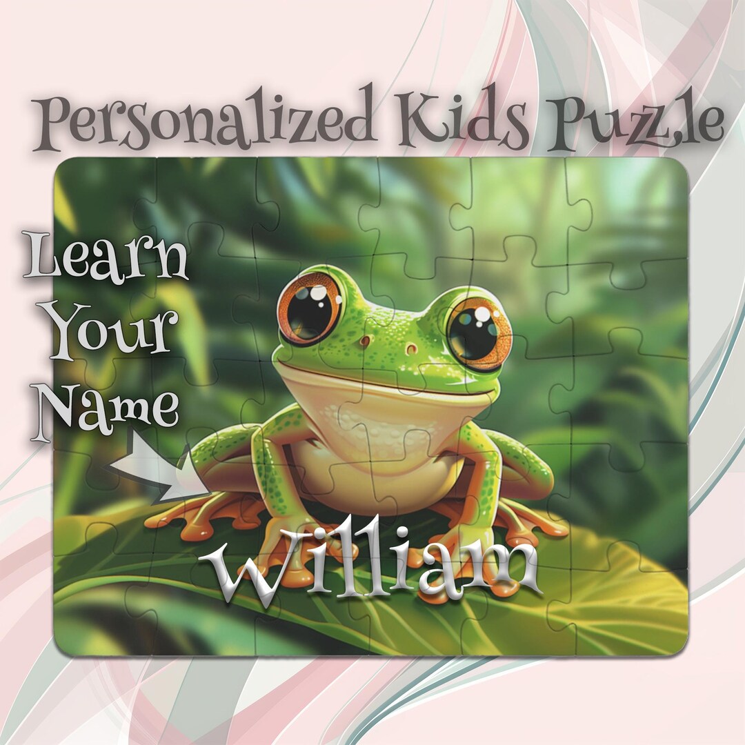 Personalized Frog Puzzle for Kids – Custom Puzzle Design – Personalized ...