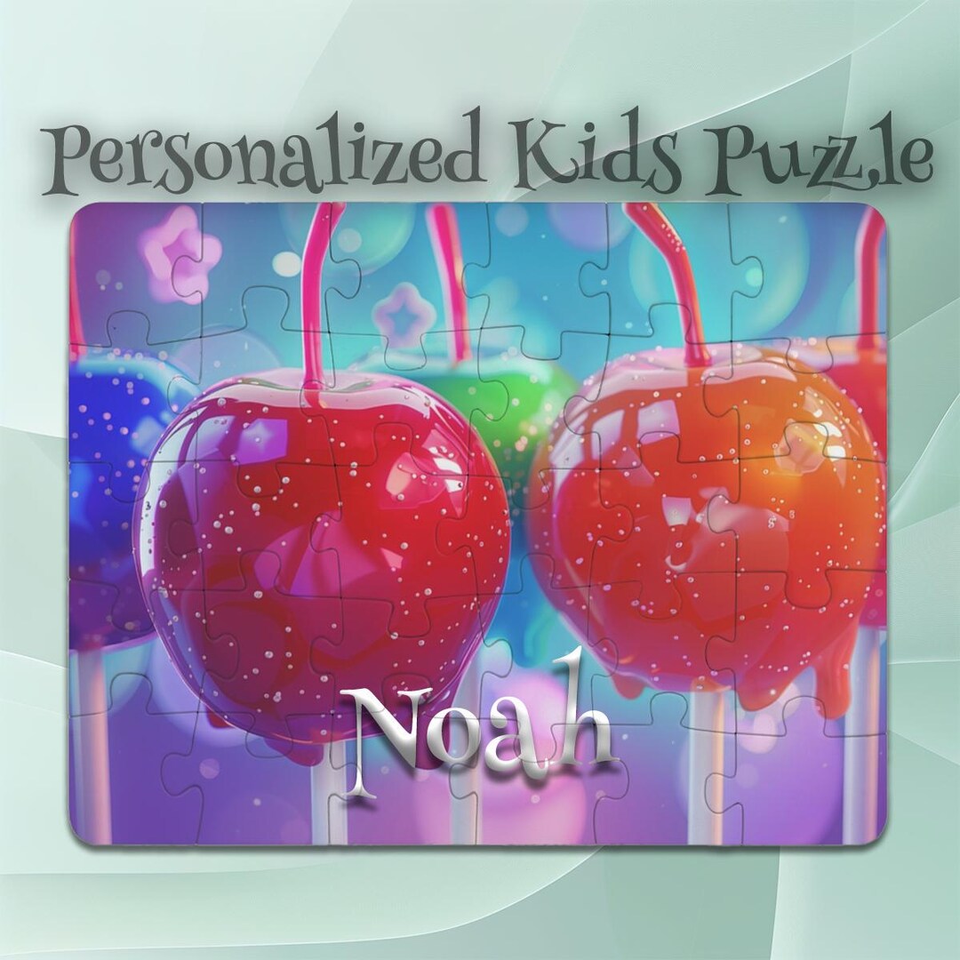Personalized Candy Apples Kids Puzzle Cognitive Game Preschool Play ...
