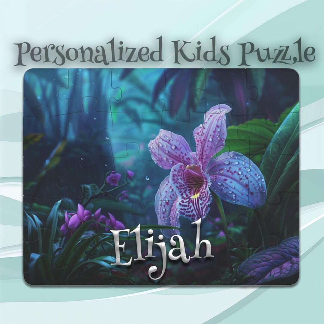 Personalized Orchid Kids Puzzle Learning Fun Learning Gift Kids Gift ...