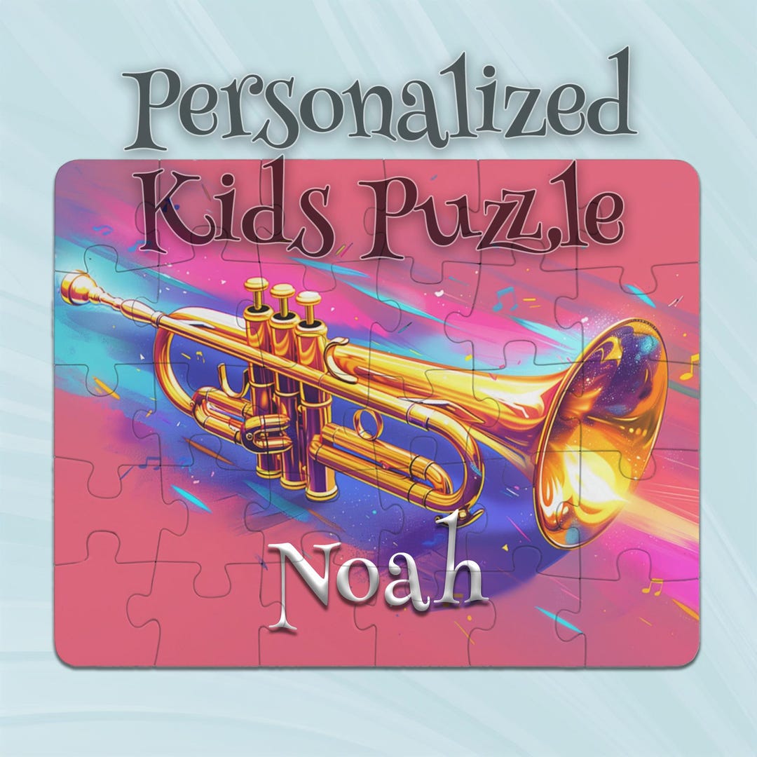 Personalized Trumpet Puzzle for Kids – Cognitive Game – Inspires ...