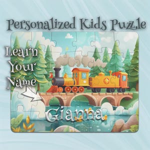 Personalized Train Puzzle for Kids Preschool Play Custom Puzzle ...