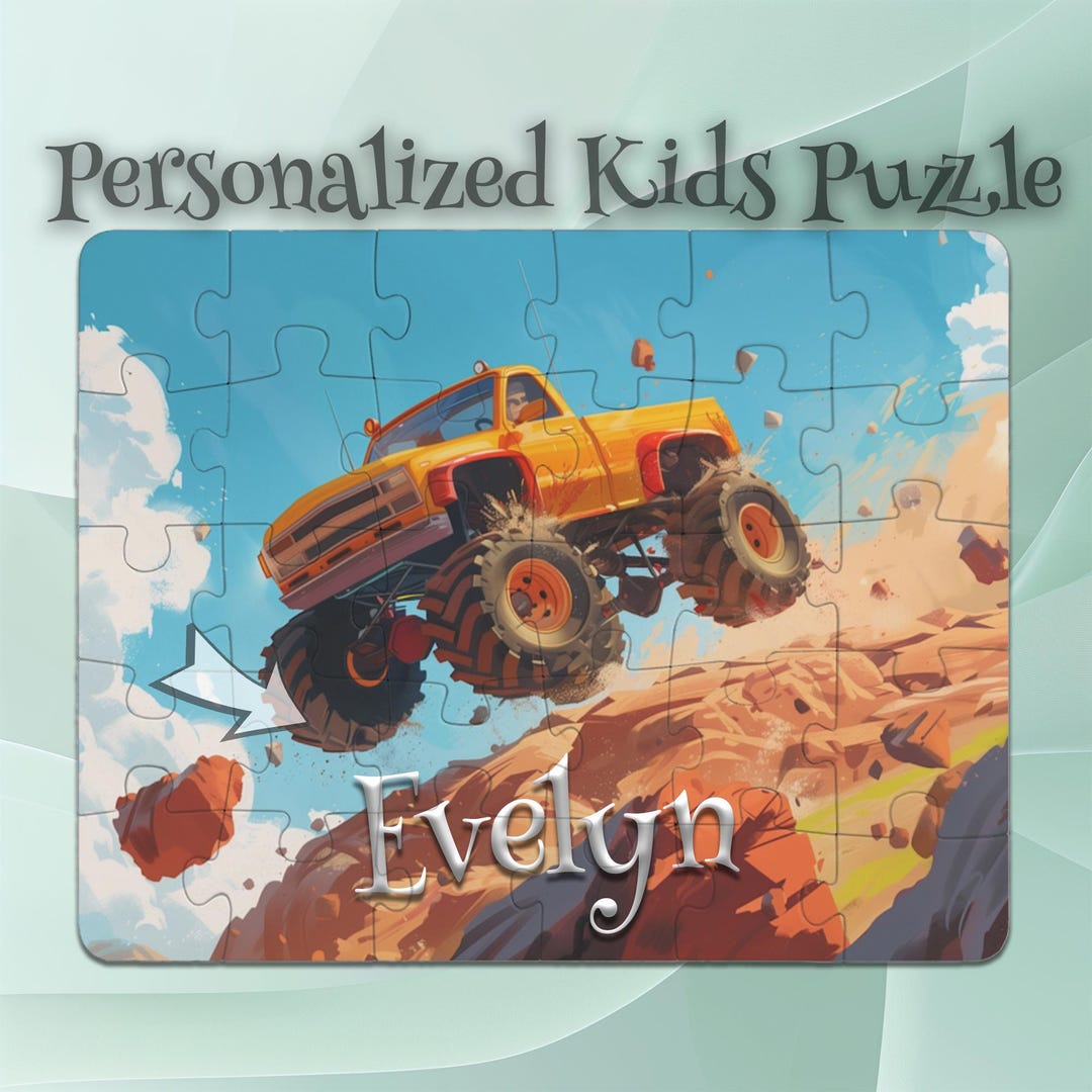 Personalized Monster Truck Puzzle for Kids – Inspires Imagination ...