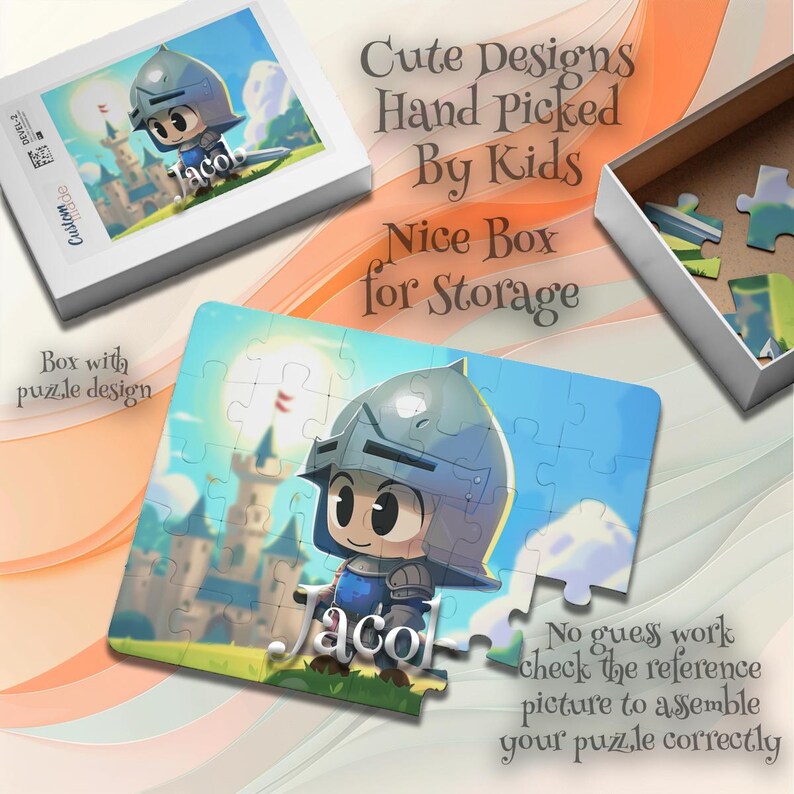 Personalized Knight Puzzle for Kids – Interactive Puzzle – Personalized ...