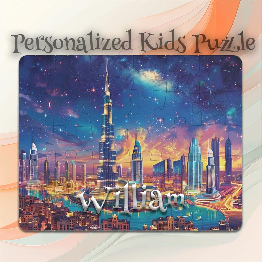 Personalized Burj Khalifa Puzzle for Kids Learning Gift Preschool Play ...