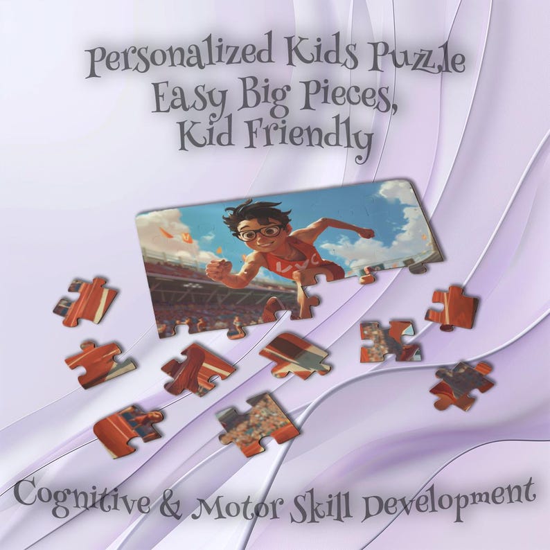 Personalized Runner Puzzle for Kids – Inspires Imagination – Cognitive ...