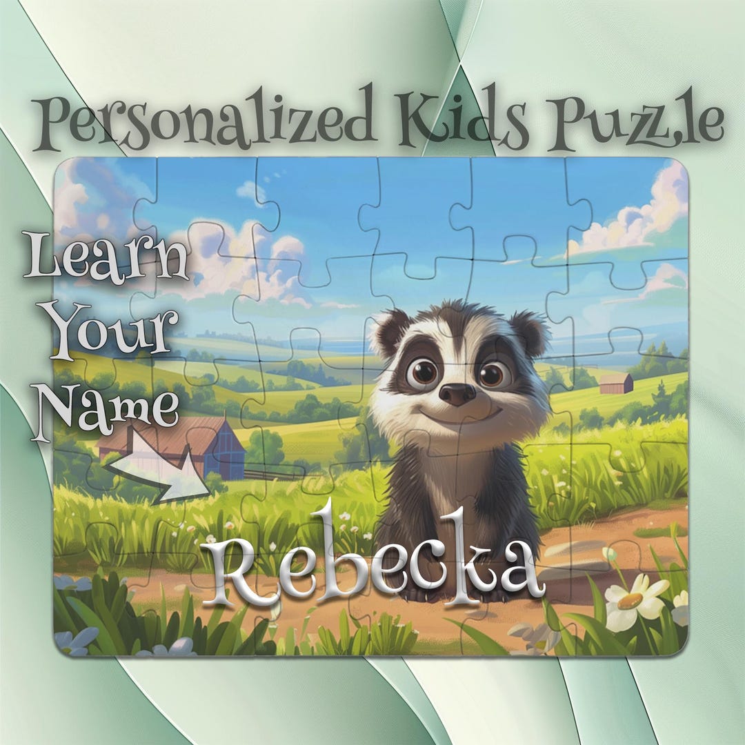 Personalized Badger Puzzle for Kids Interactive Puzzle Toy Gift for ...