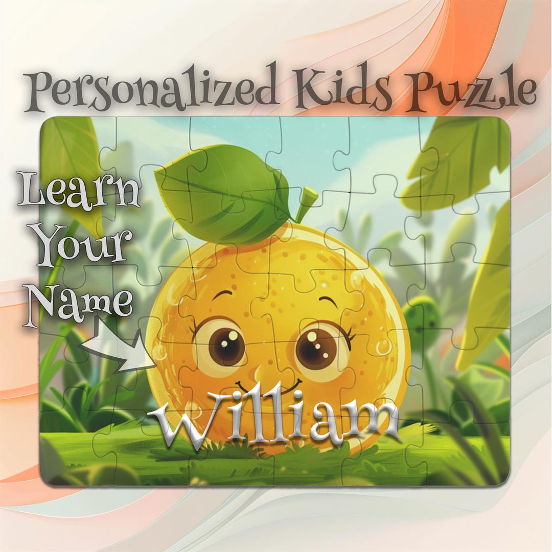 Personalized Lemon Puzzle for Kids – Toddler-friendly Toy – Problem ...