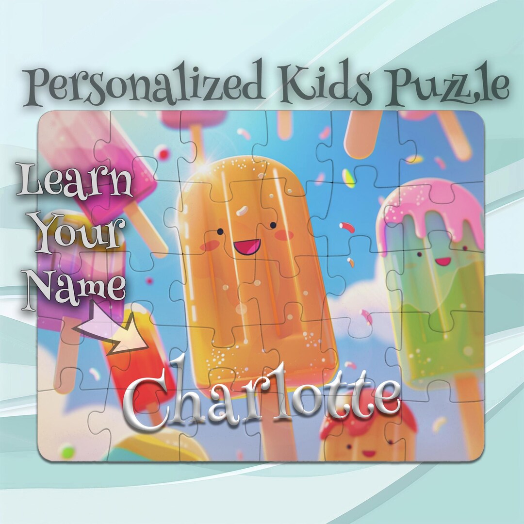 Personalized Popsicles Puzzle for Kids – Early Learning Activity ...